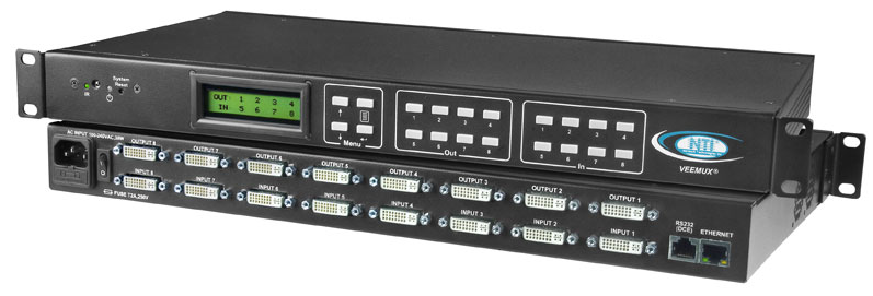DVI Matrix Switch Digital Video 1080p HDTV switcher in out ethernet