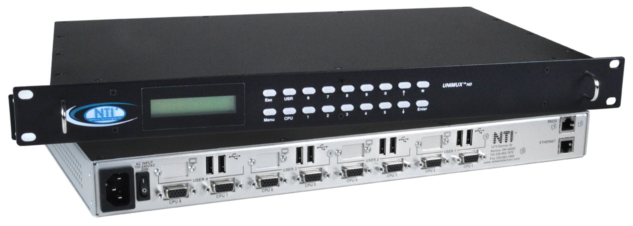 USB KVM Matrix Switch VGA Touch Screen Monitor CAC Reader Compatible